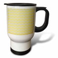 3drose, Chevron Pattern Yellow and Gray Zigzag, 14oz Stainless Steel ...