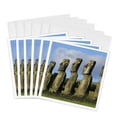 3drose, Chile, Easter Island, Ahu Akivi, Giant Moai - Sa05 Ksc0003 ...