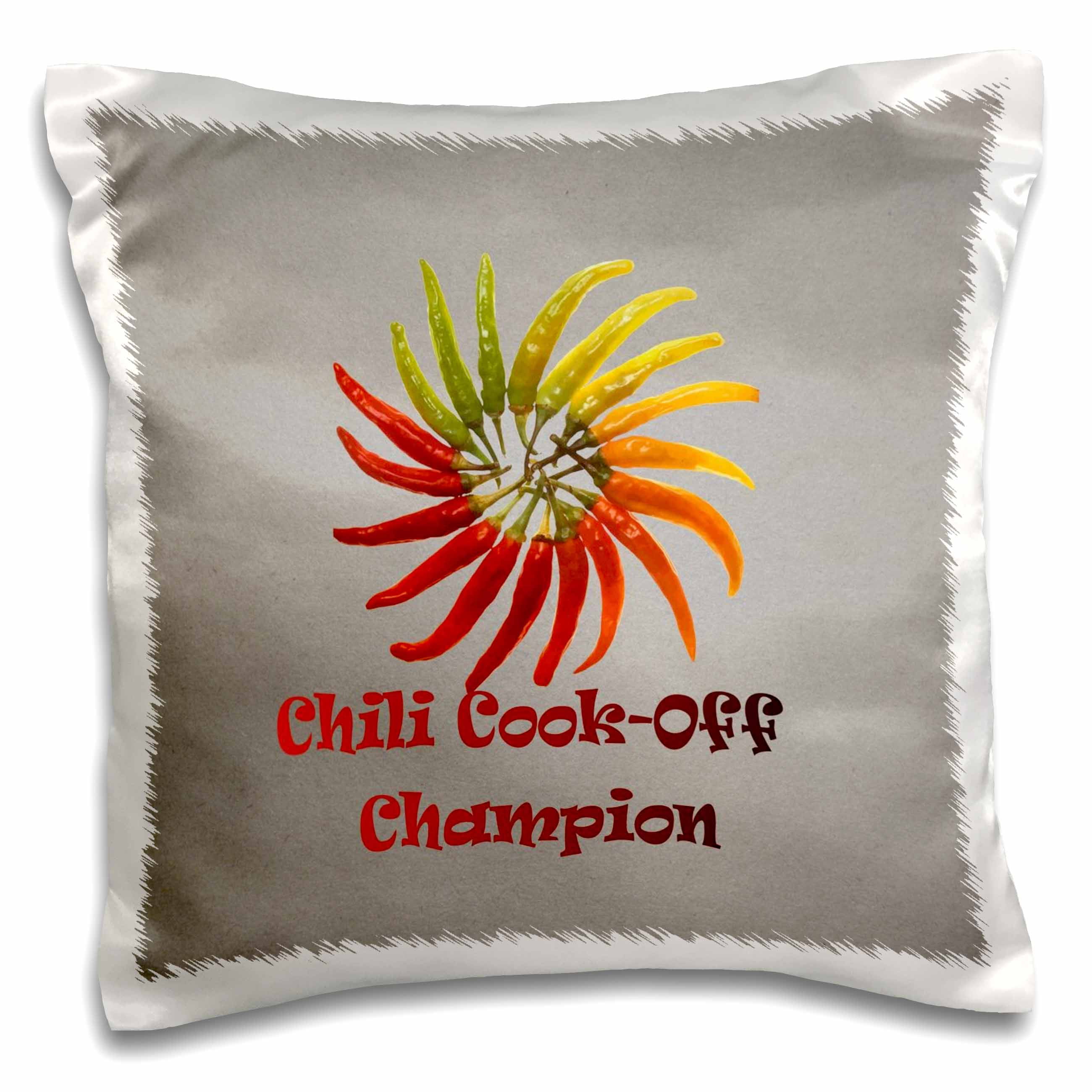 3drose, Chili Cook Off Champion Cooking Competition, 16x16 inch Pillow ...