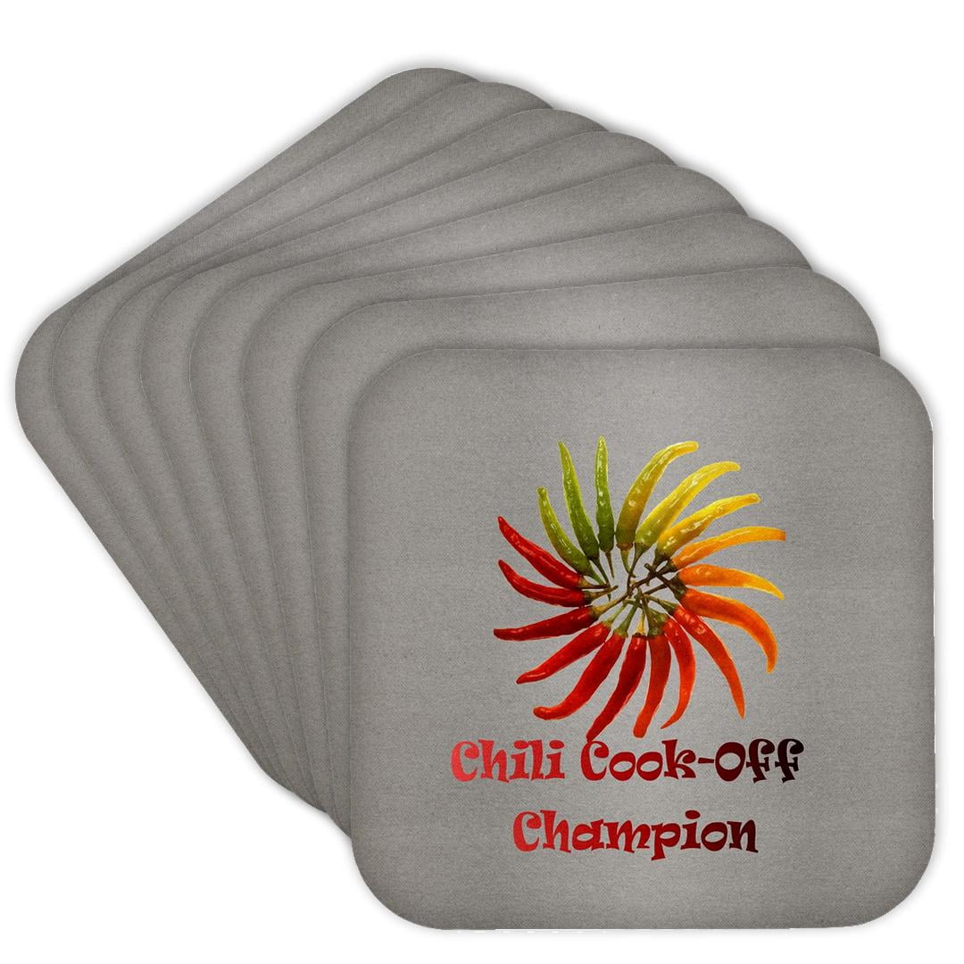 3drose, Chili Cook Off Champion Cooking Competition, Set of 8 Coasters ...
