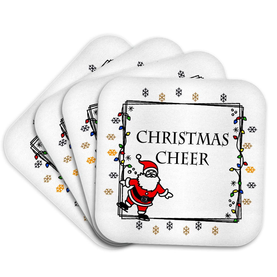 3drose, Christmas Cheer Santa Claus Ice Skater, Sm3dr, Set of 4 ...