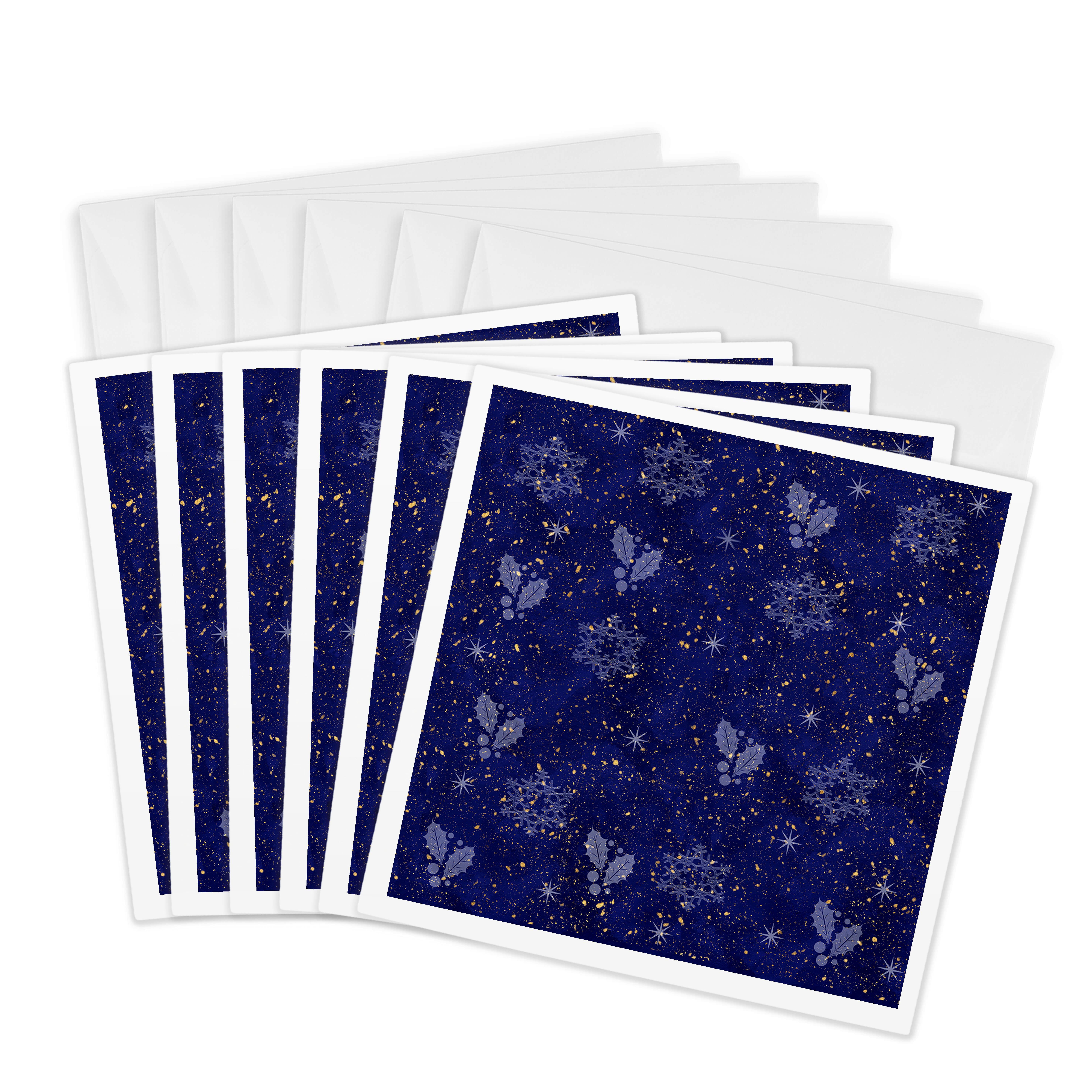 3drose, Christmas Pattern of Stars, Yellow Snow, Blue Snowflakes and ...