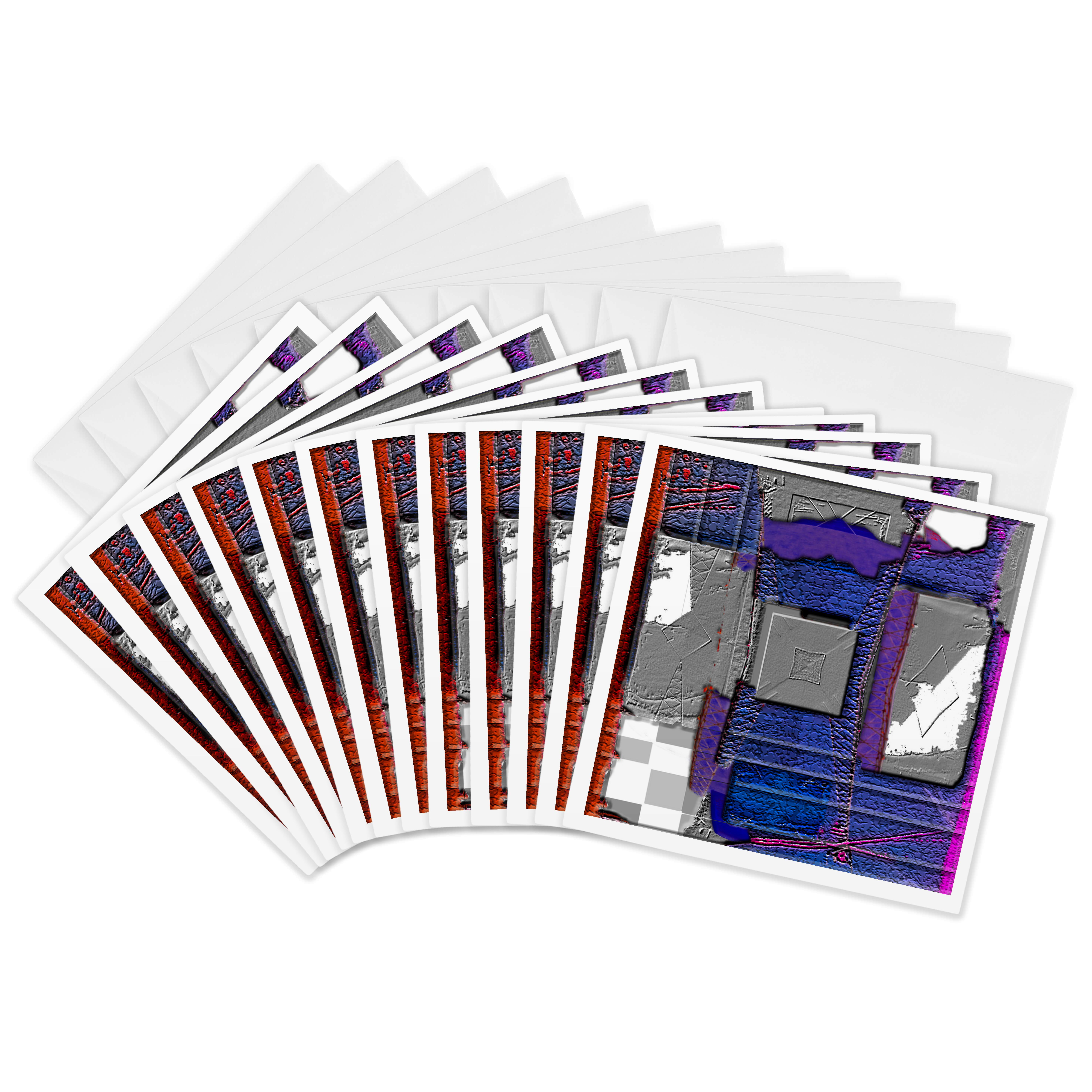 3drose, Chrome, Purple, Gray and White Objects Beveled and Layered with ...