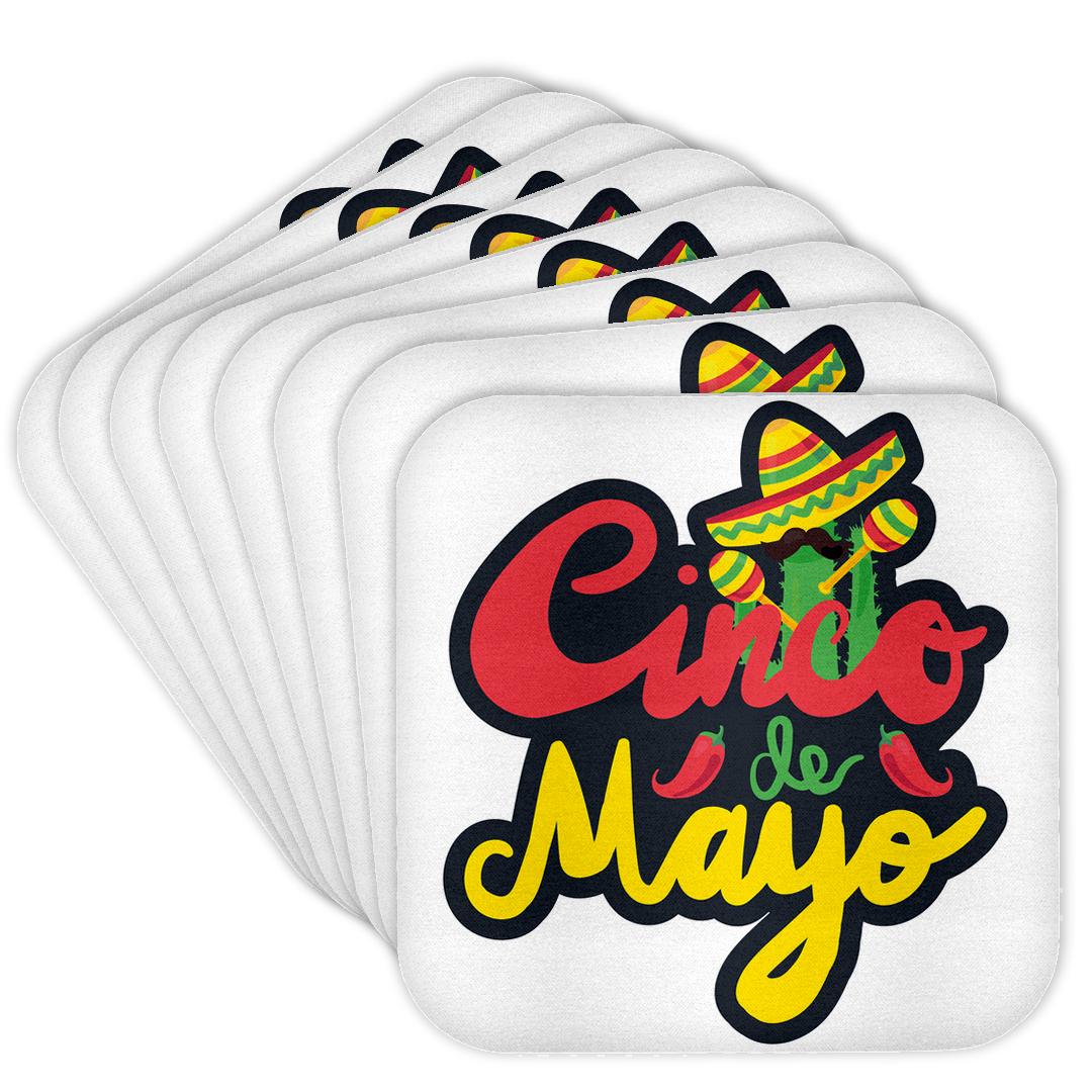 3drose, Cinco De Mayo Celebration Bold Fond Sombrero and Chilis, Set of ...