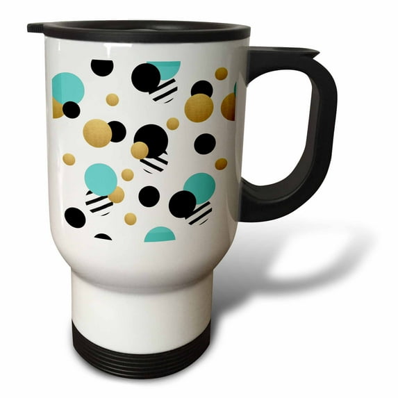 3drose, Circles, Aqua, Black, Stripes, Image of Gold, Pattern, Modern ...