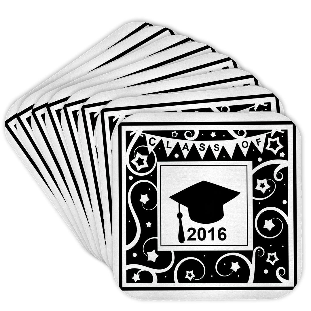 3drose, Class of 2016 Graduation Memento - Black and White Graduate Hat ...