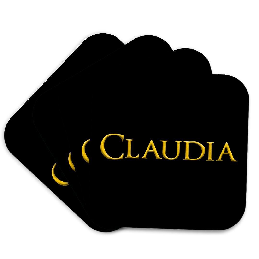 3drose, Claudia Popular, Trendy Lady Name in the Usa. Yellow on Black ...