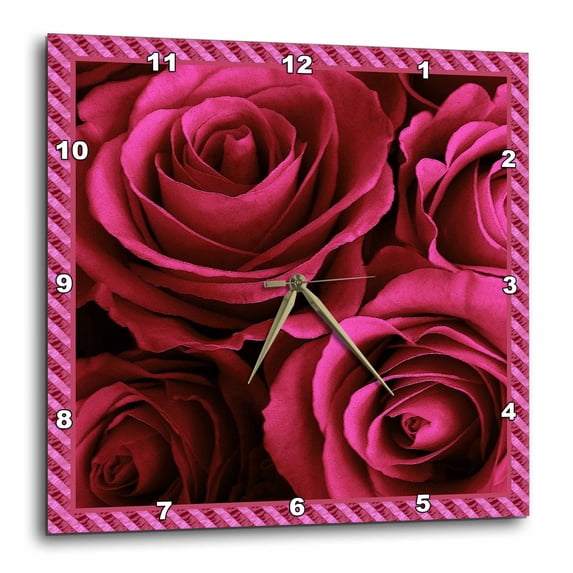 3drose, Close up Scene of Dreamy Rich Red Roses Surrounded by a Striped ...