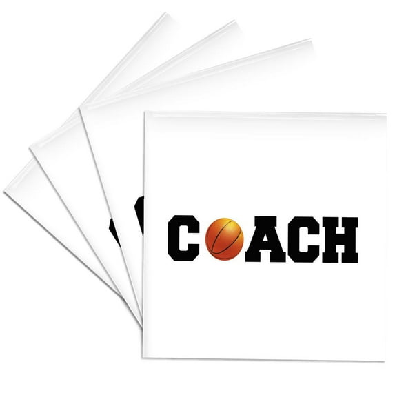 3drose, Coach, Black Letters with Basketball on White Background, Set ...