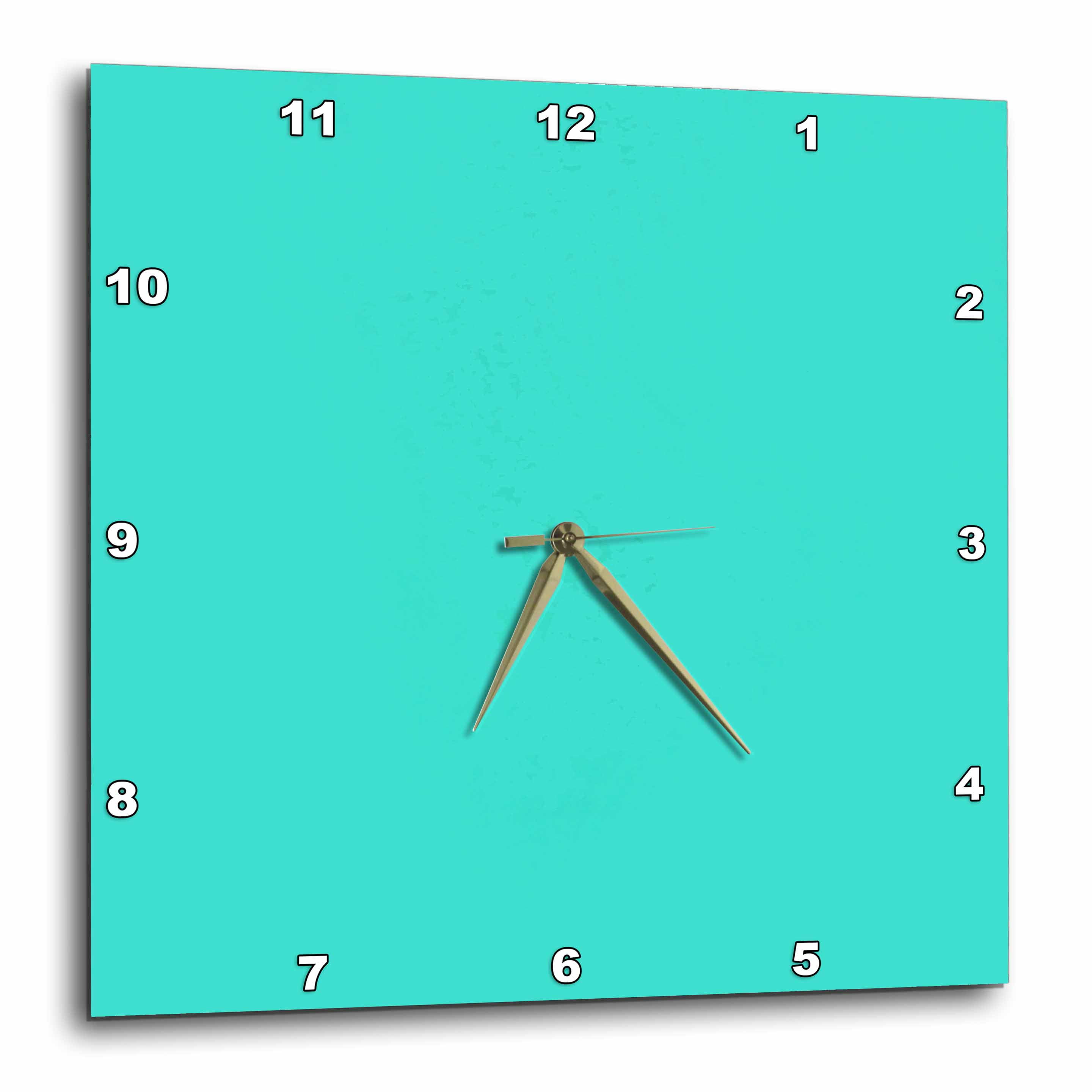 3drose, Color Turquoise, 13x13 Wall Clock - Walmart.com