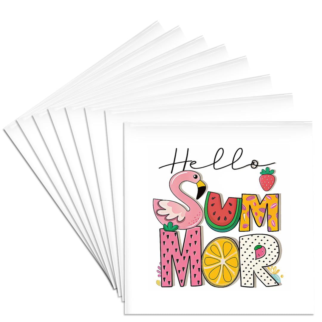 3drose, Colorful Art Hello Summer, Flamingo, Fruits. Family Friendly ...