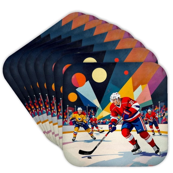 3drose, Colorful Art of Ice Hockey Players on Ice. Winter Sports Art ...