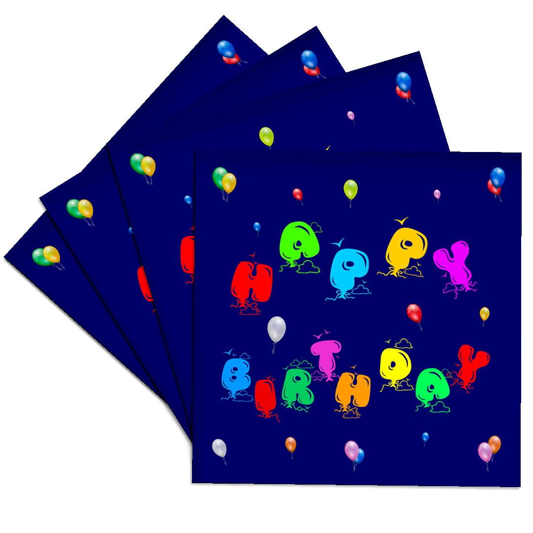 3drose, Colorful Happy Birthday Text in the Form of Toy Balloons on ...
