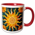 3drose, Colorful Pattern of Summer Sun Against the Dark Green ...