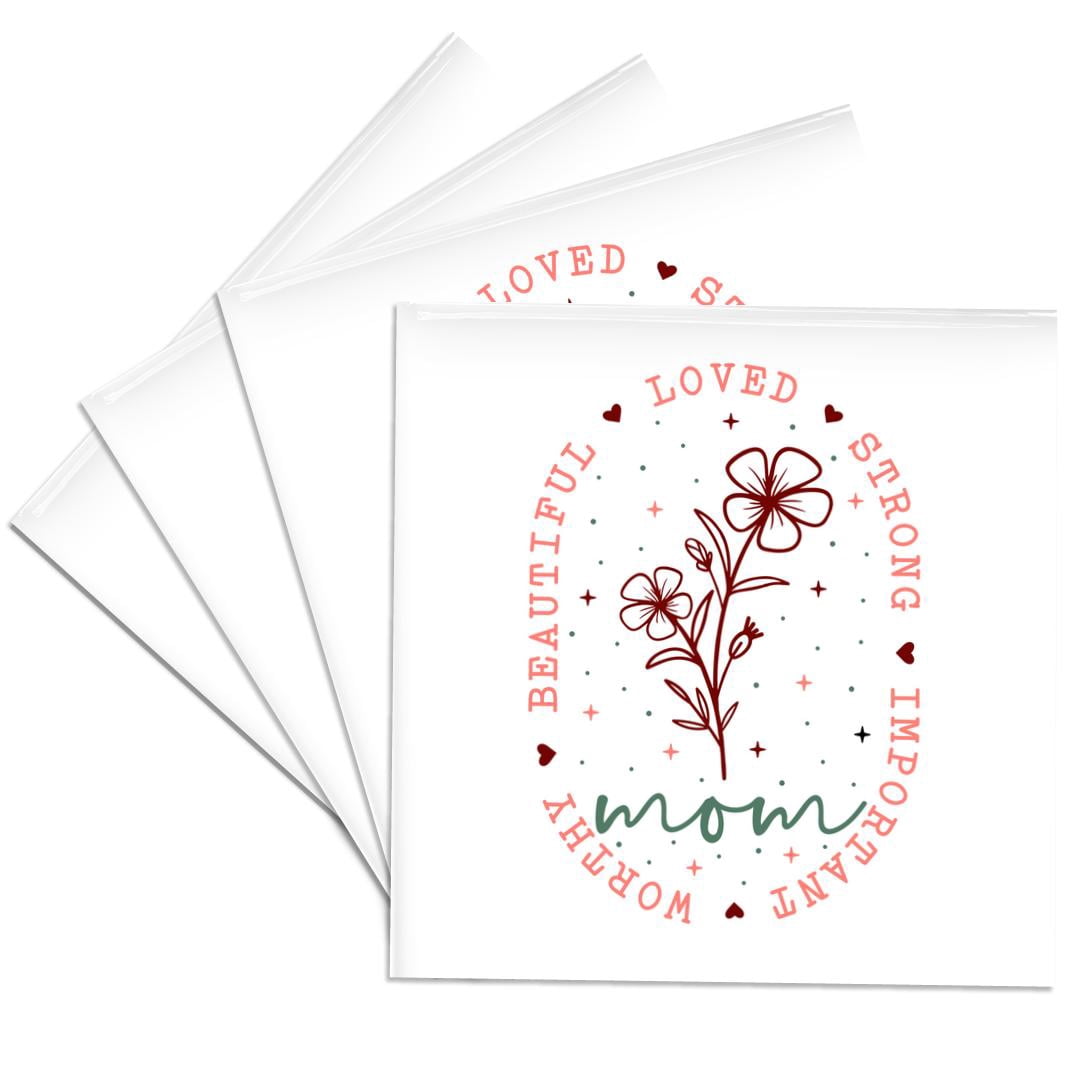 3drose, Colorful Text Mom, Beautiful, Loved, Important. Mothers Day Art ...