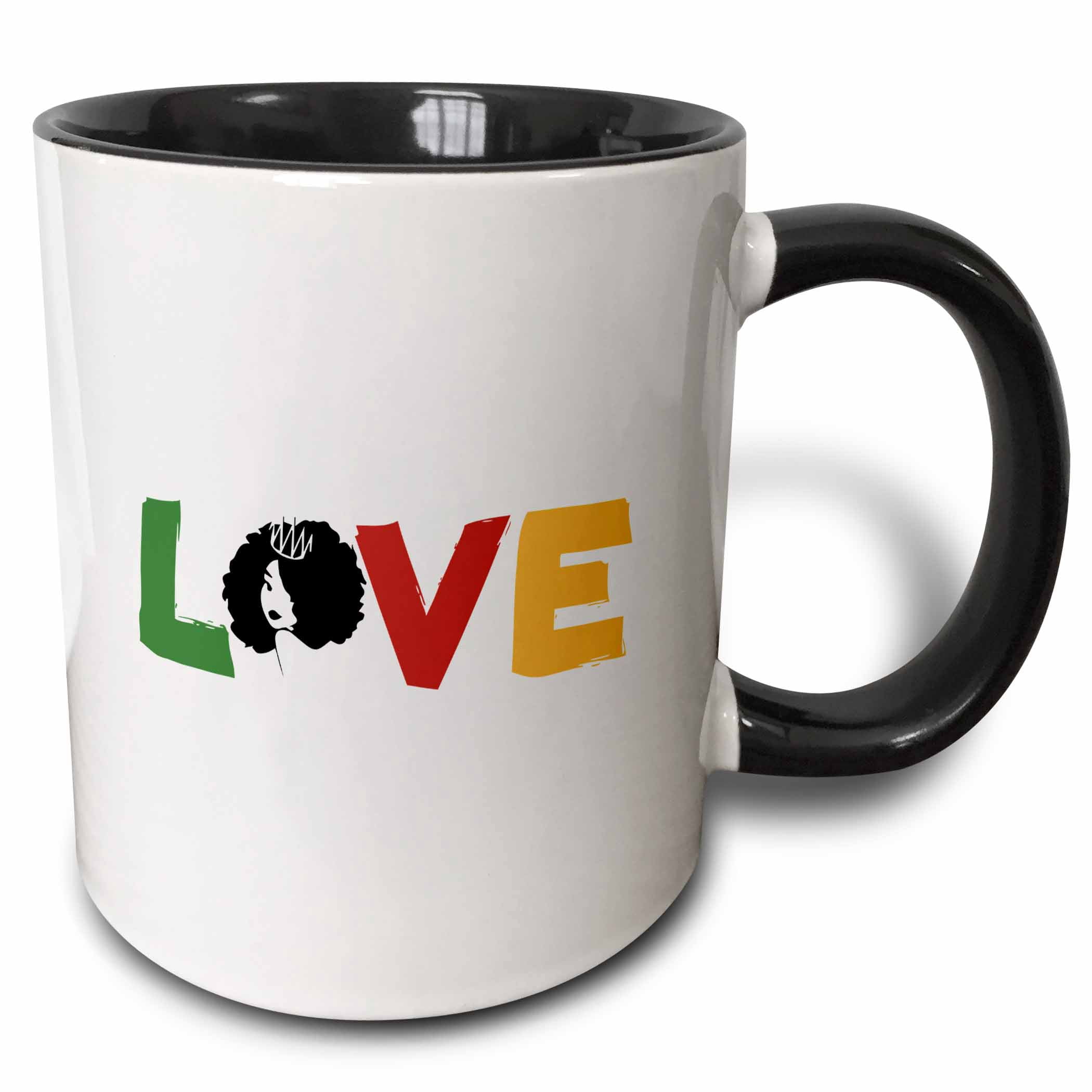 3drose, Colorful Word Love, Image of a Queen. Black History Month Gift ...