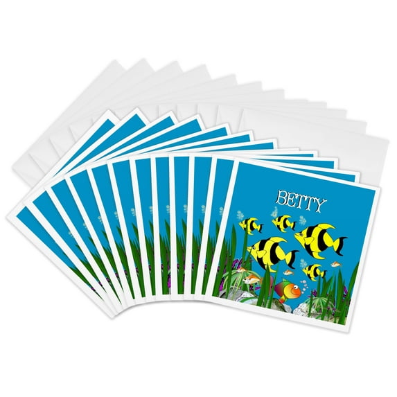 3drose, Colourful Tropical Plants and Fish Design Personalized with a ...