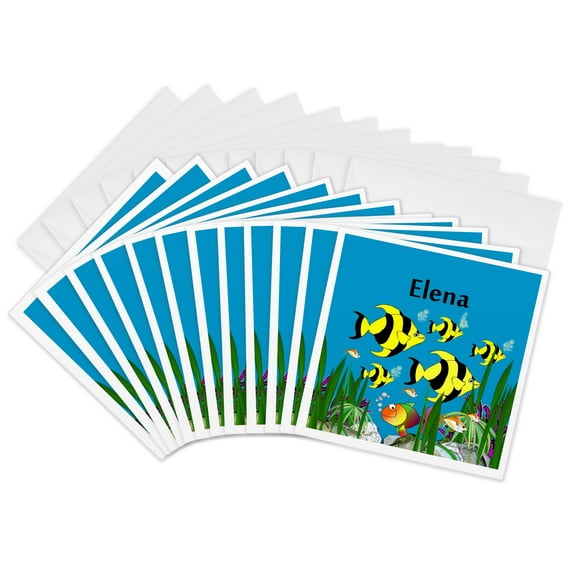3drose, Colourful Tropical Plants and Fish Design Personalized with a ...