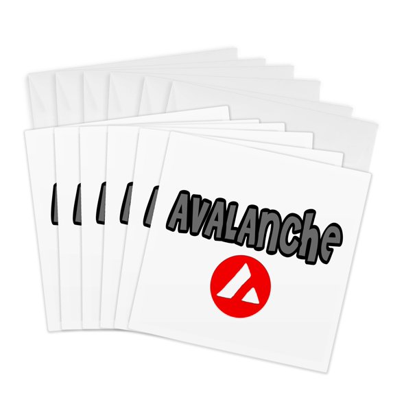 3drose, Cool Avalanche Cryptocurrency with Avax Crypto Coin Art, 6 ...