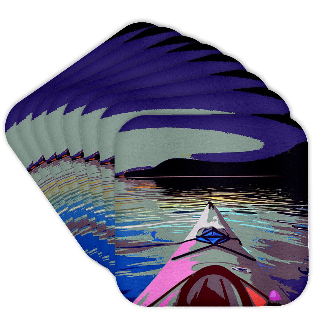 3drose, Cool Fun Artsy Kayaking Art Design with Kayak Boat on the Water ...