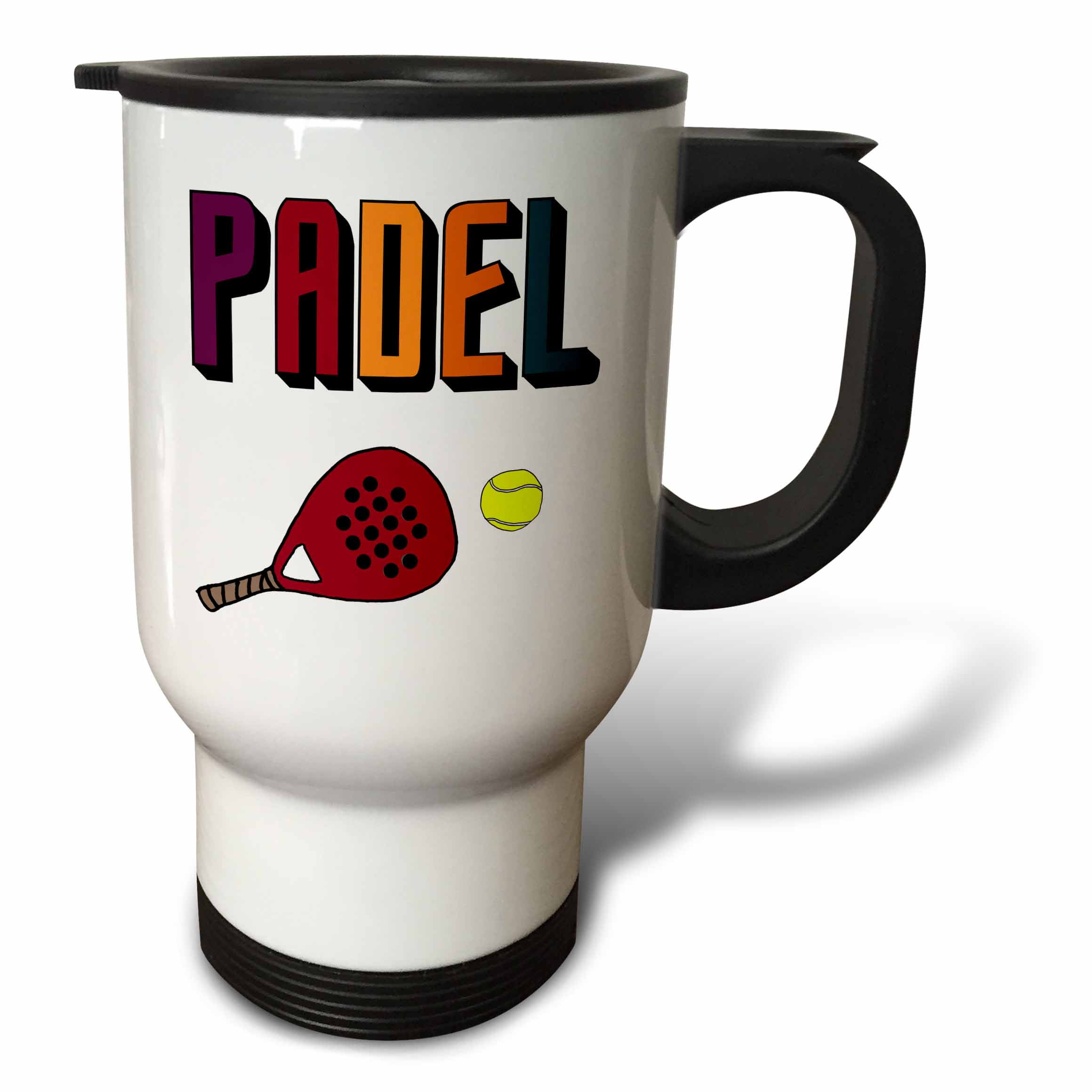 3drose, Cool Fun Padel Racket and Ball and Colorful Text Sports Art ...