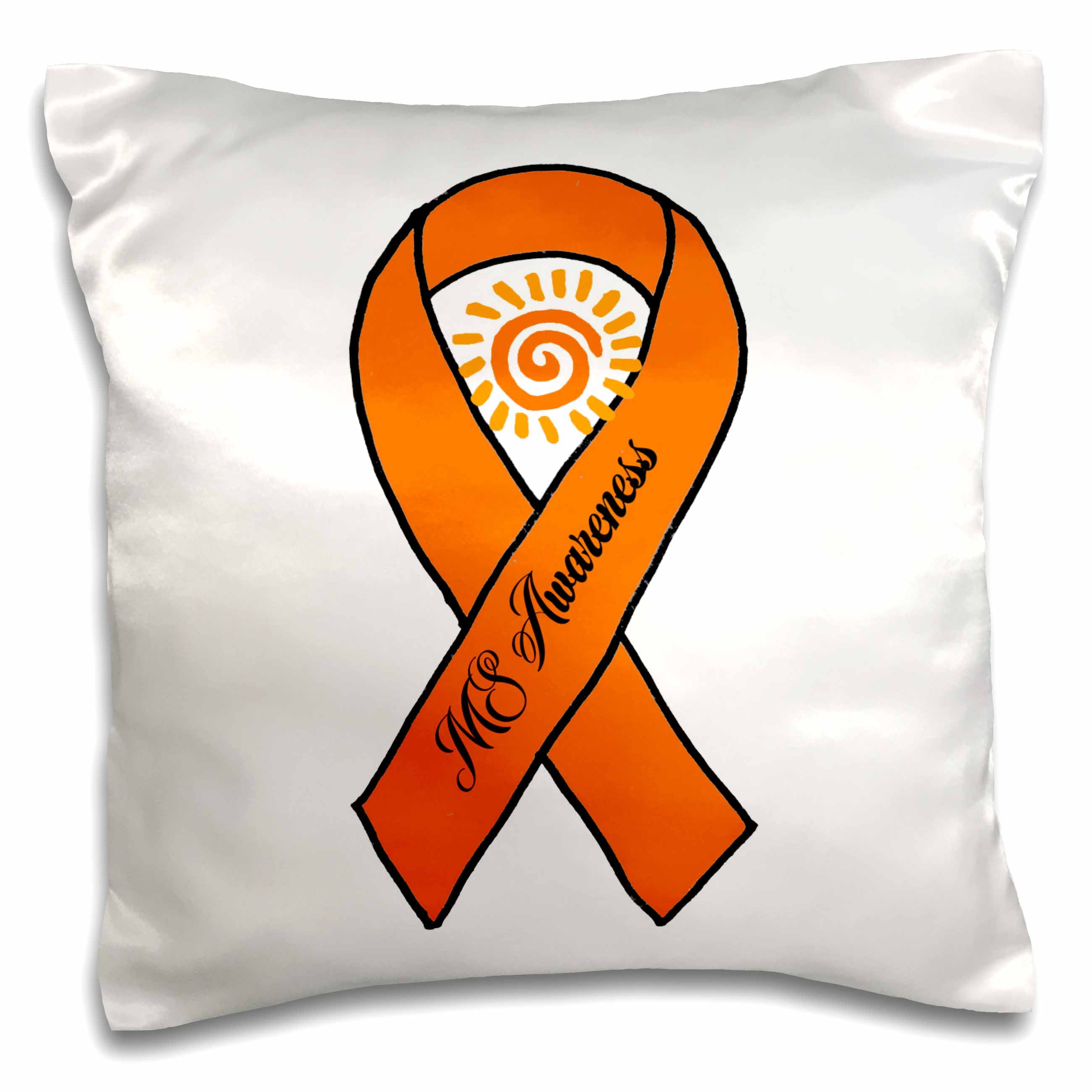 3drose, Cool Orange Ribbon and Sun Multiple Sclerosis Ms Support and ...