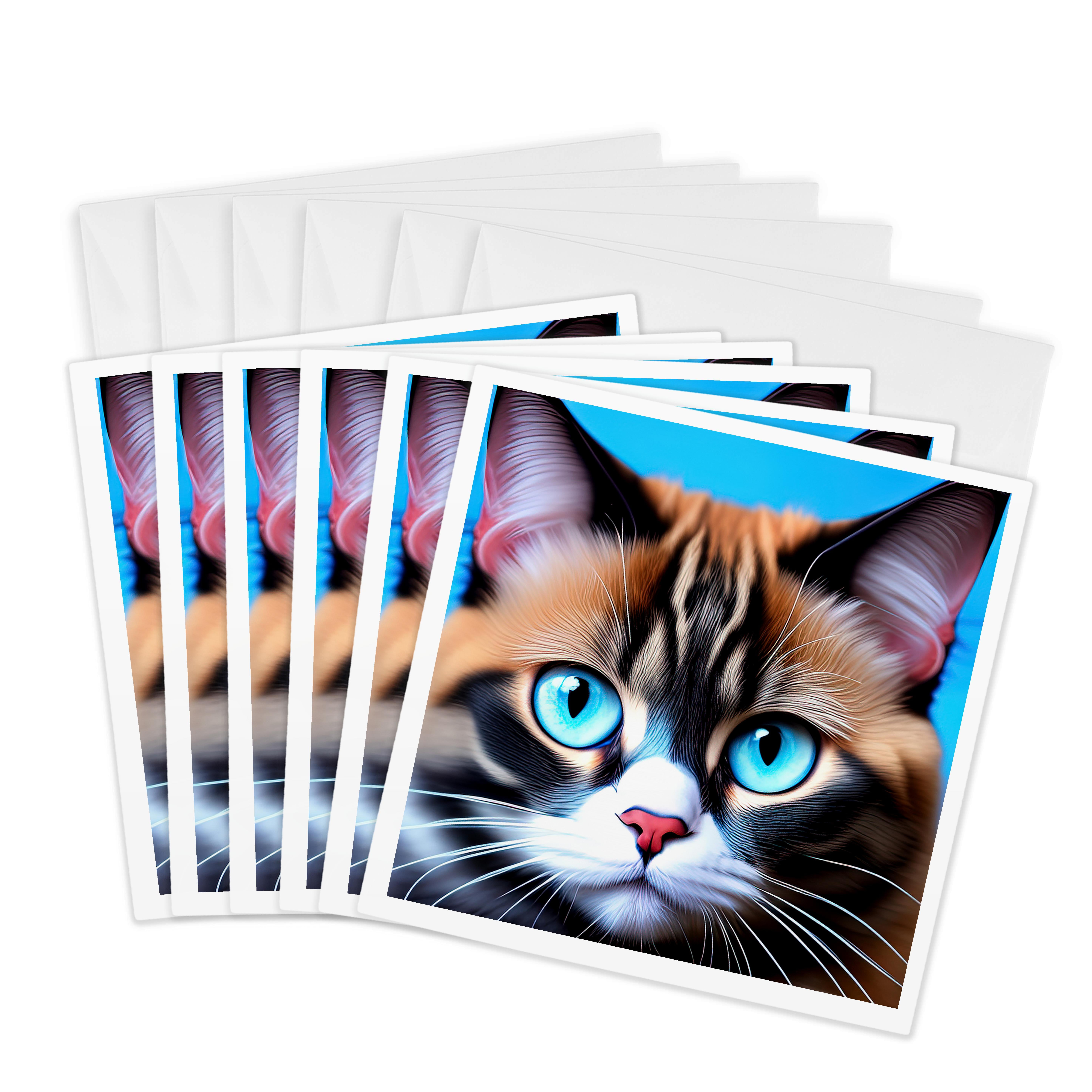 3drose, Cool Ragdoll Cat Face, Blue Eyes. Family Friendly Digital Art ...