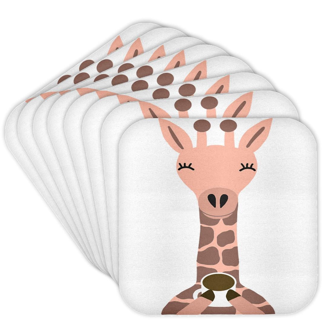 3drose, Cool Silly Creative Pink Giraffe Drinking a Hot Cup of Coffee ...