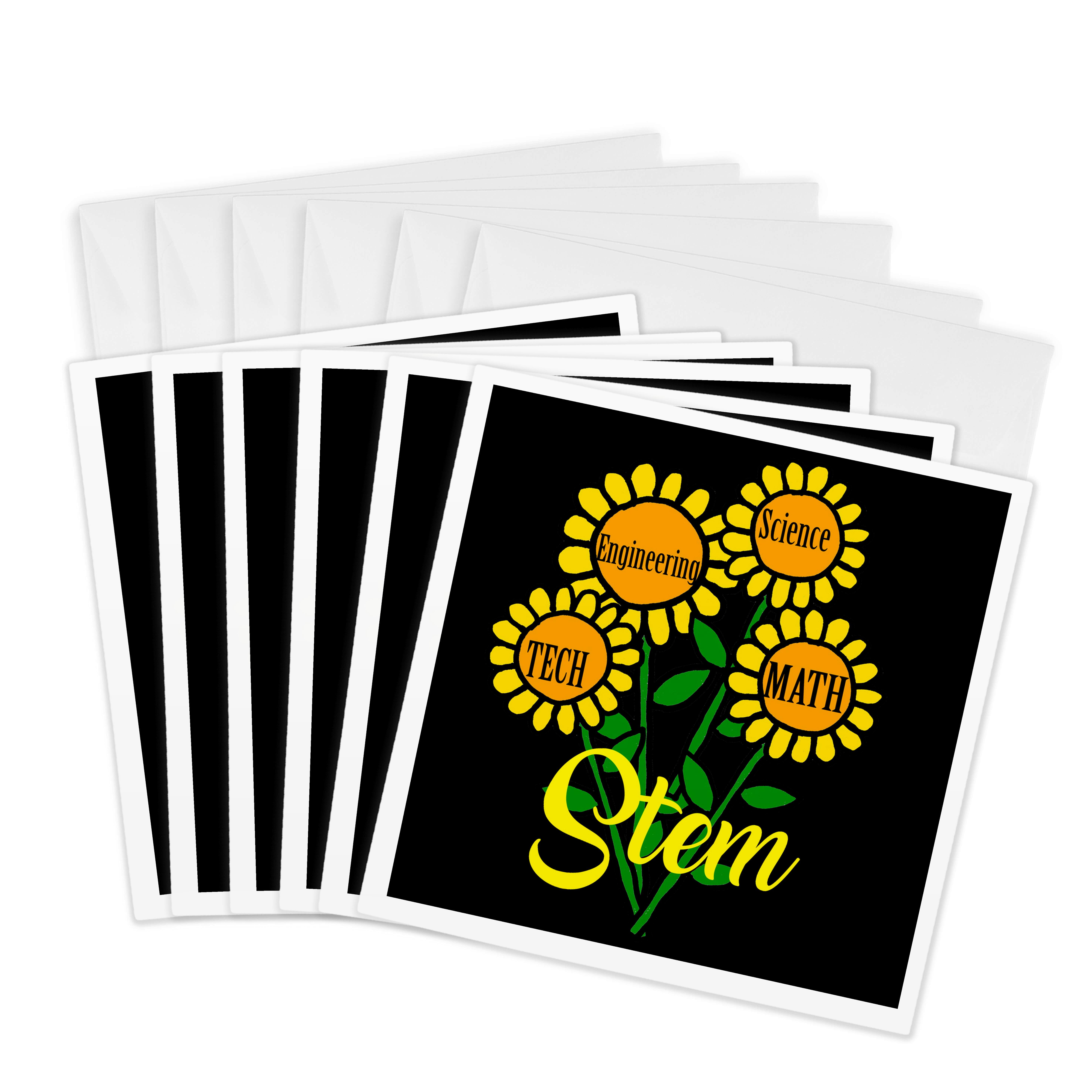 3drose, Cool Sunflowers Stem School Courses Science Tech and Math, 6 ...