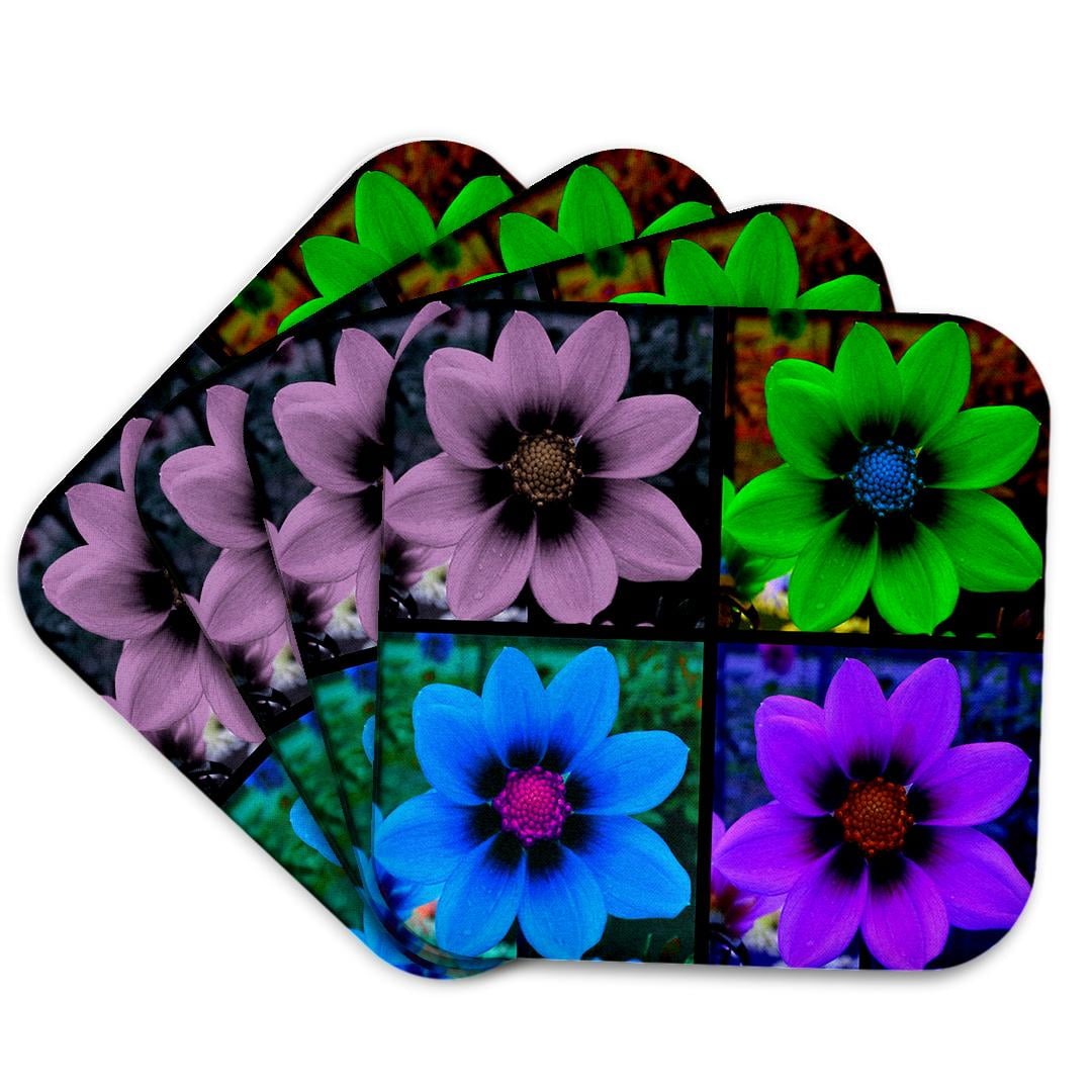 3drose, Cosmos Flower Collage, Set of 4 Coasters - Cork - Walmart.com