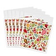 3drose, Country Retro Birds N Hearts in Red N Lime, 6 Greeting Cards ...