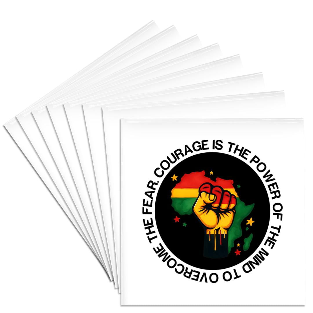 3drose, Courage Is the Power of Mind.. Colorful Africa Map, Human Fist ...