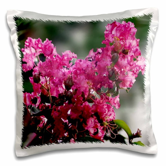 3drose, Crepe Myrtle, Deep Pink Crepe Myrtle Blossom, 16x16 inch Pillow ...