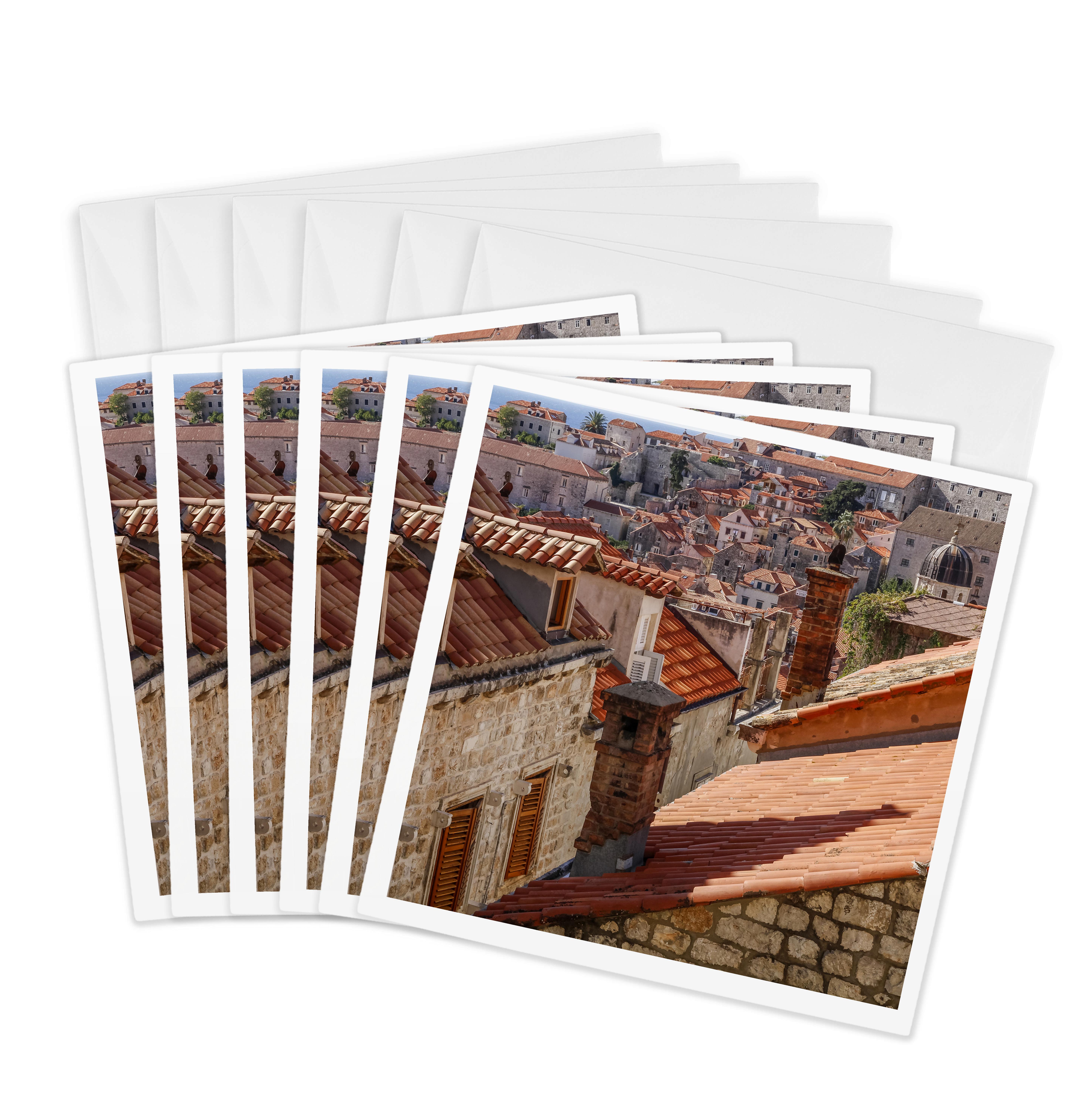 3drose, Croatia. Dalmatia. Dubrovnik. Terra Cotta Roof Tiles in the Old ...