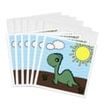 3drose, Cute Baby Green Dinosaur Scene, 6 Greeting Cards with Envelopes ...
