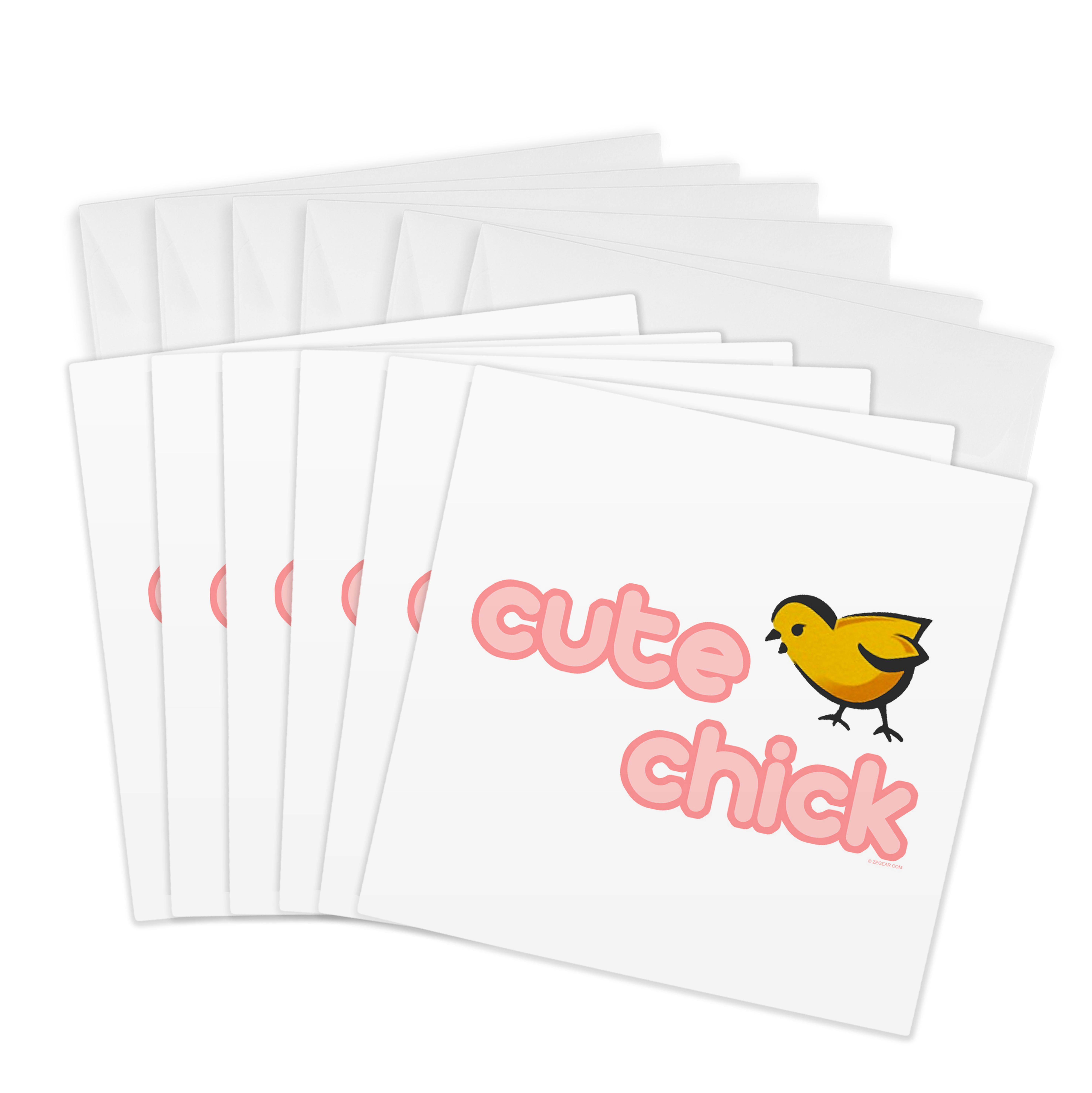 3drose, Cute Chick, 6 Greeting Cards with Envelopes - Walmart.com