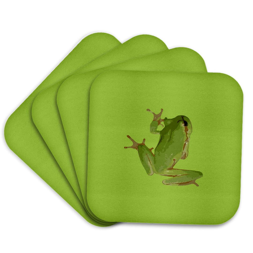 3drose, Cute Climbing Green Tree Frog Vector Art, Set of 4 Coasters ...