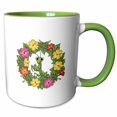 3drose, Cute Connecticut Mantis with Mirabilis, 11oz Two-tone Green Mug ...