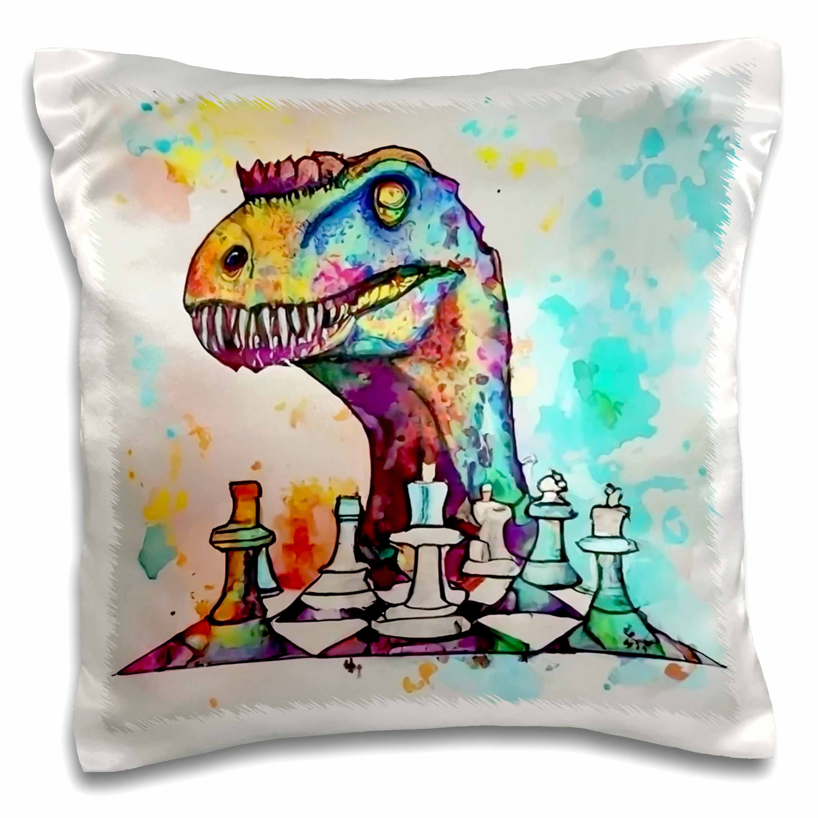 3drose, Cute Cool Funny T-rex Dinosaur Playing Chess Game Abstract Art ...