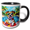 3drose, Cute Dog in a Pool with a Drink. Happy Summer Days, Beautiful ...