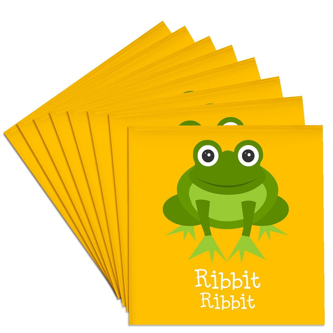 3drose, Cute Frog Talk Ribbit Ribbit Nursery Art, Set of 8 Ceramic Tile ...