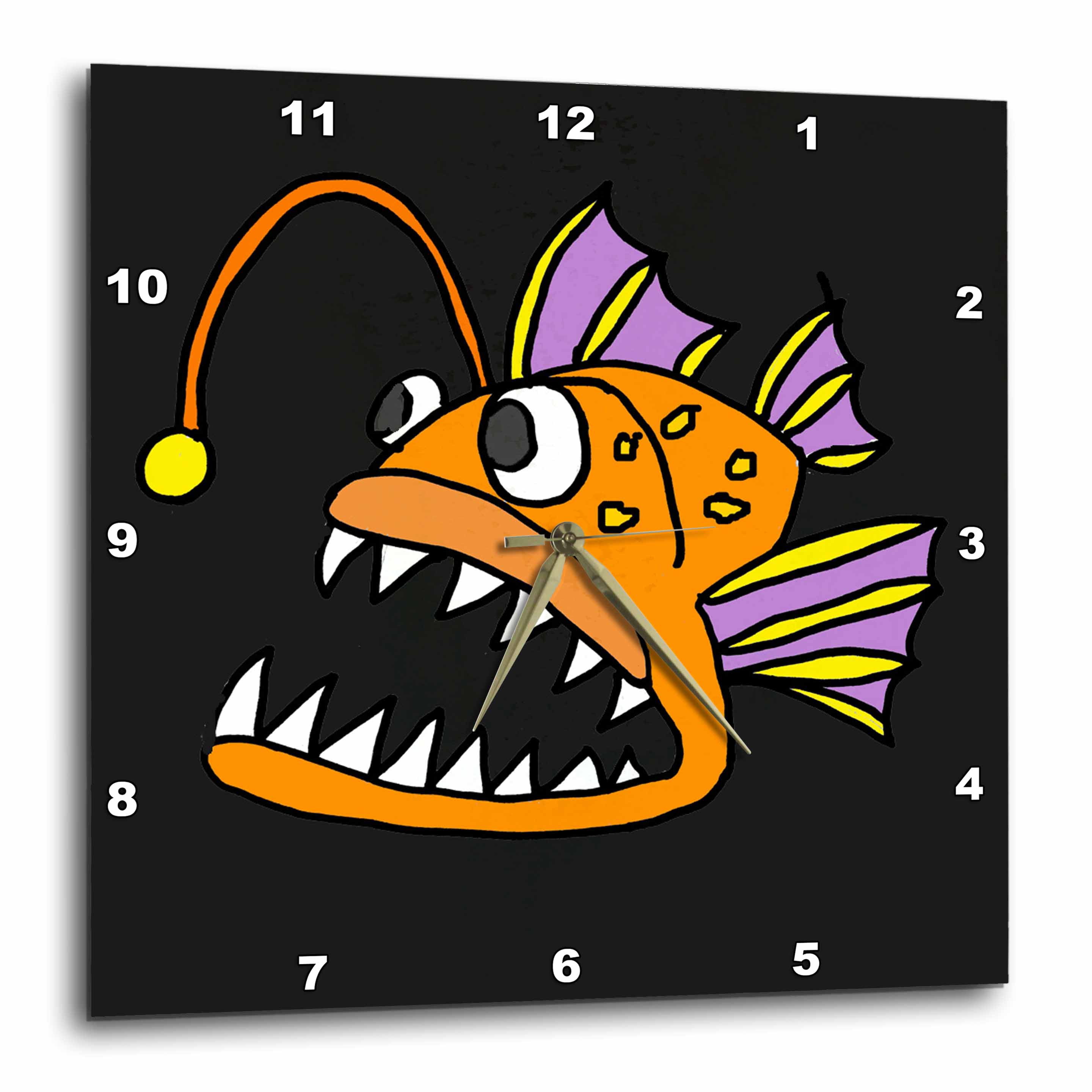 3drose, Cute Funny Anglerfish with Gaping Teeth Cartoon for Beach ...