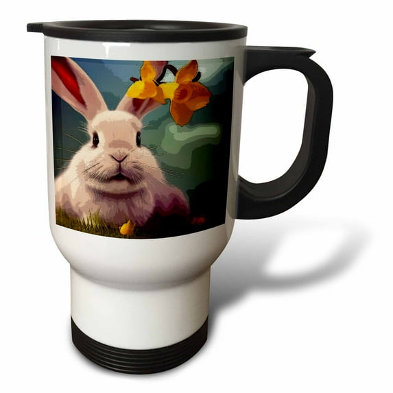 3drose, Cute Funny Cool Bunny Rabbit and Daffodil Nature and Garden Art ...