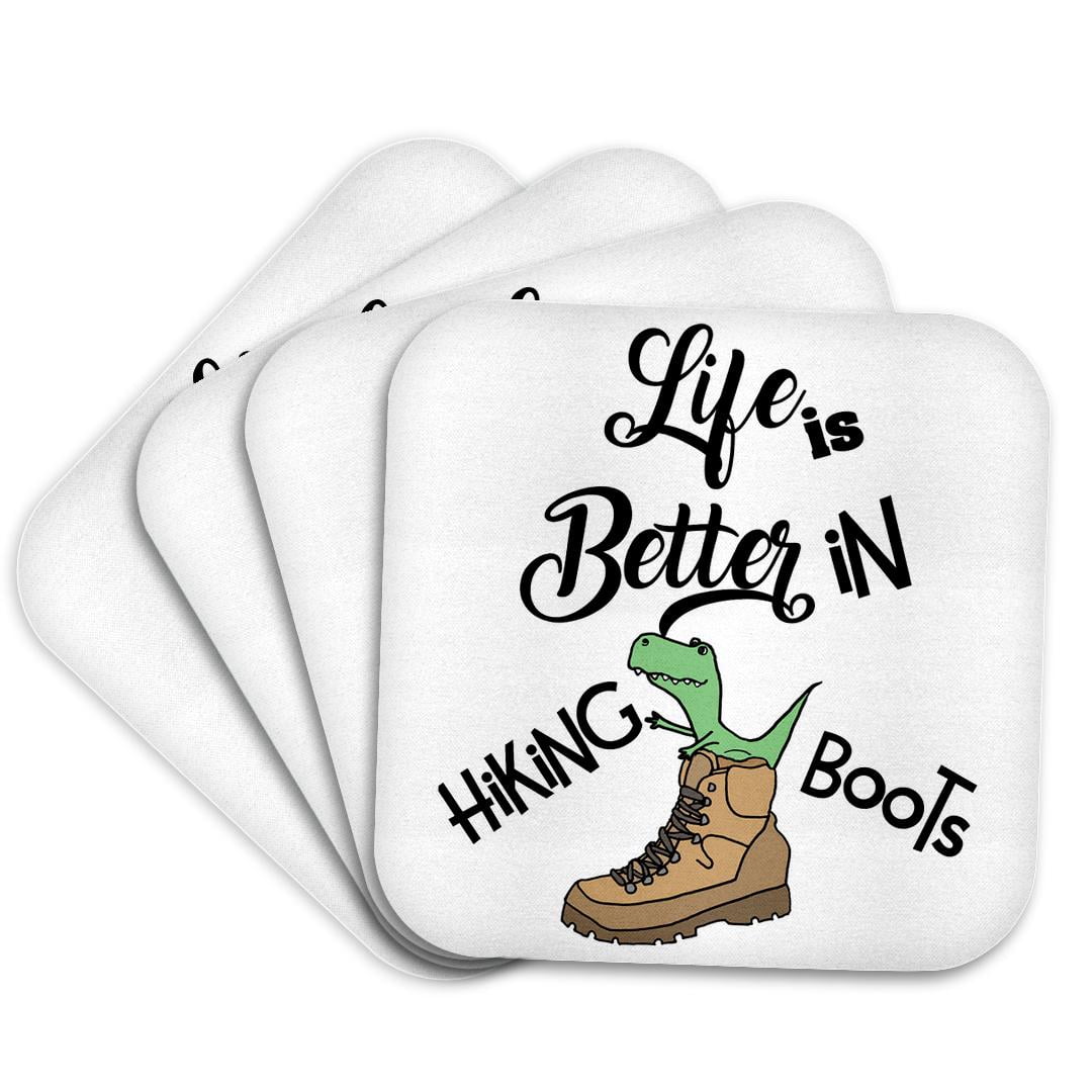 3drose, Cute Funny Life Is Better in Hiking Boots with T-rex Dinosaur ...