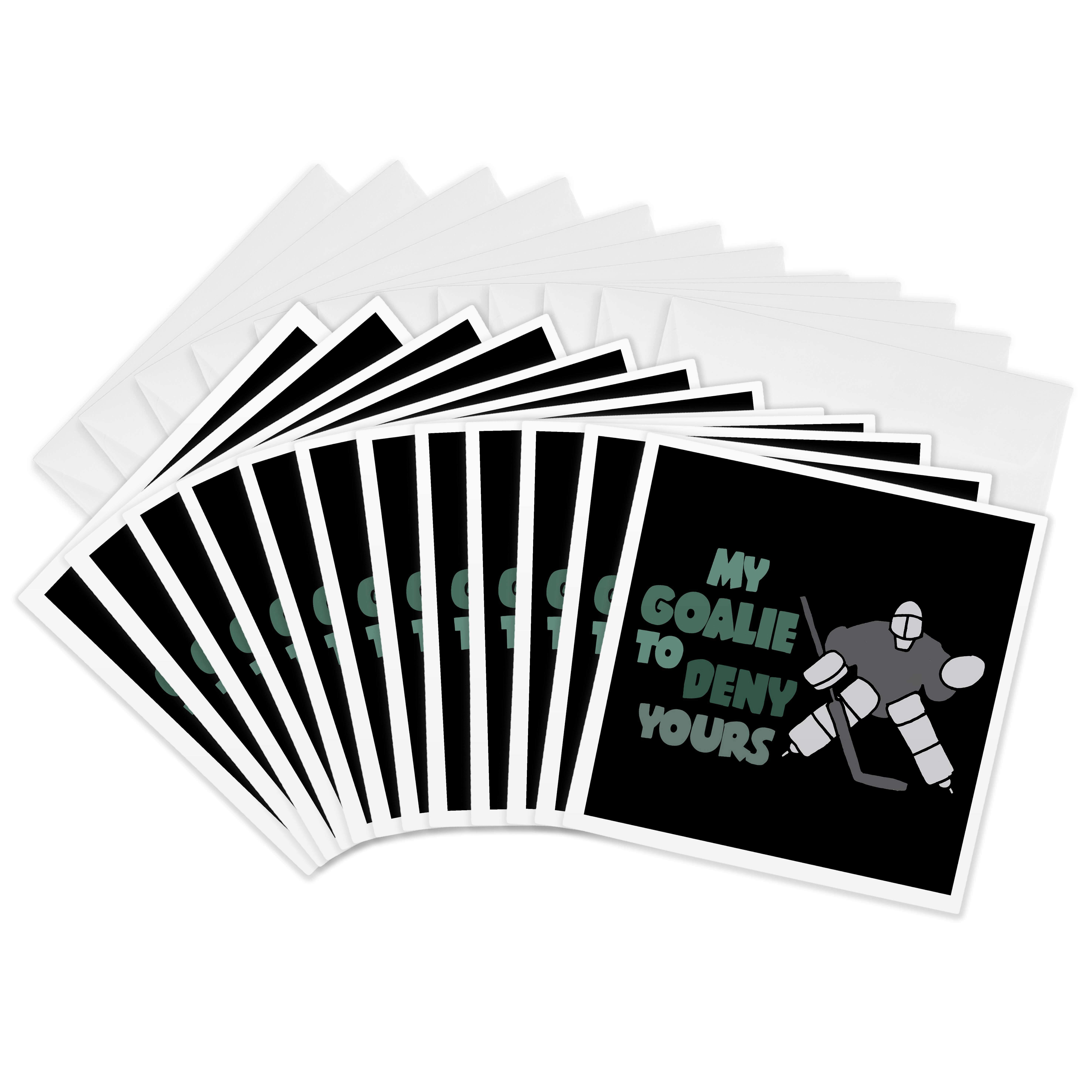 3drose, Cute Funny My Goalie to Deny Yours Ice Hockey Player Goalie Pun ...