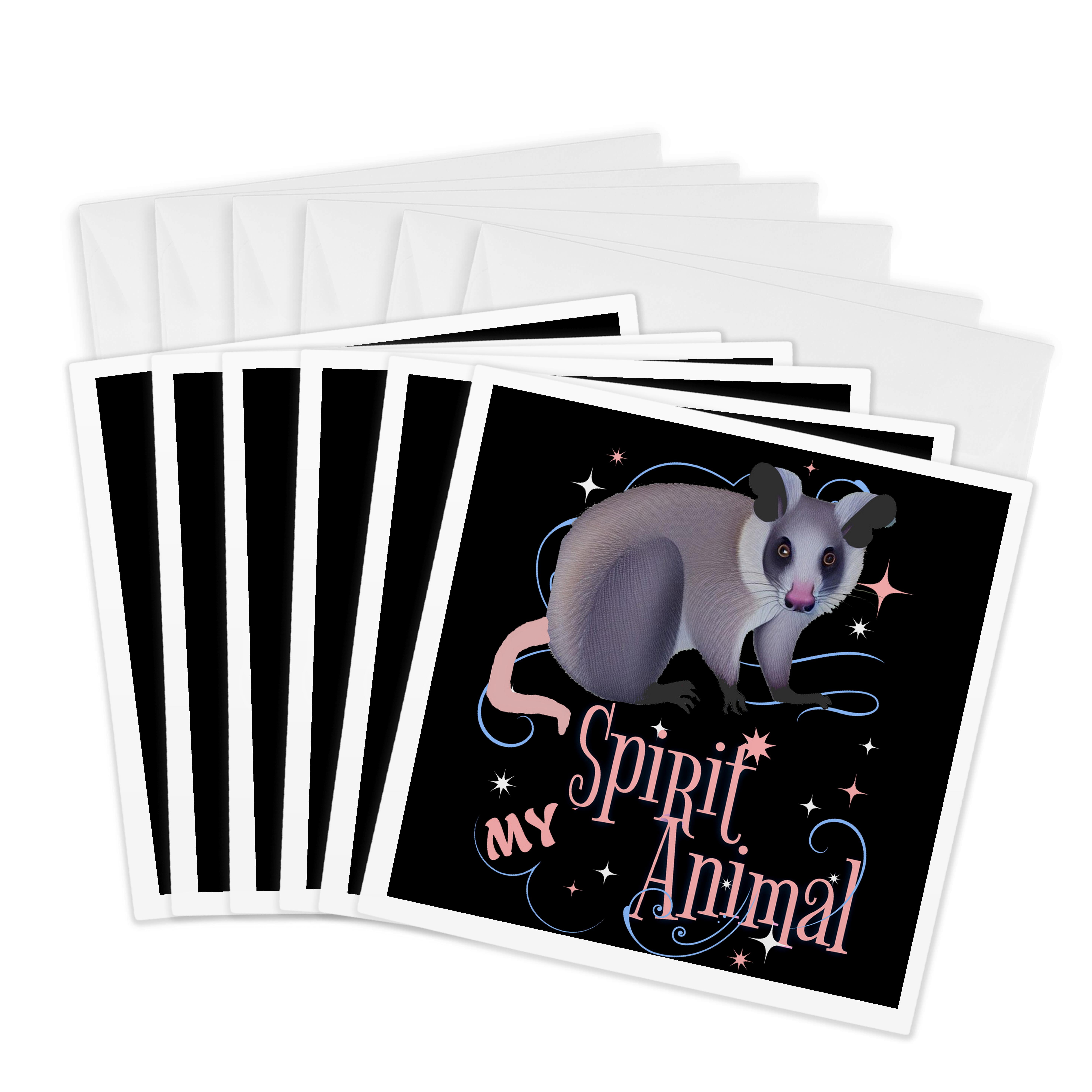 3drose, Cute Funny Possum Is My Spirit Animal for Street Cat Lovers, 6 ...