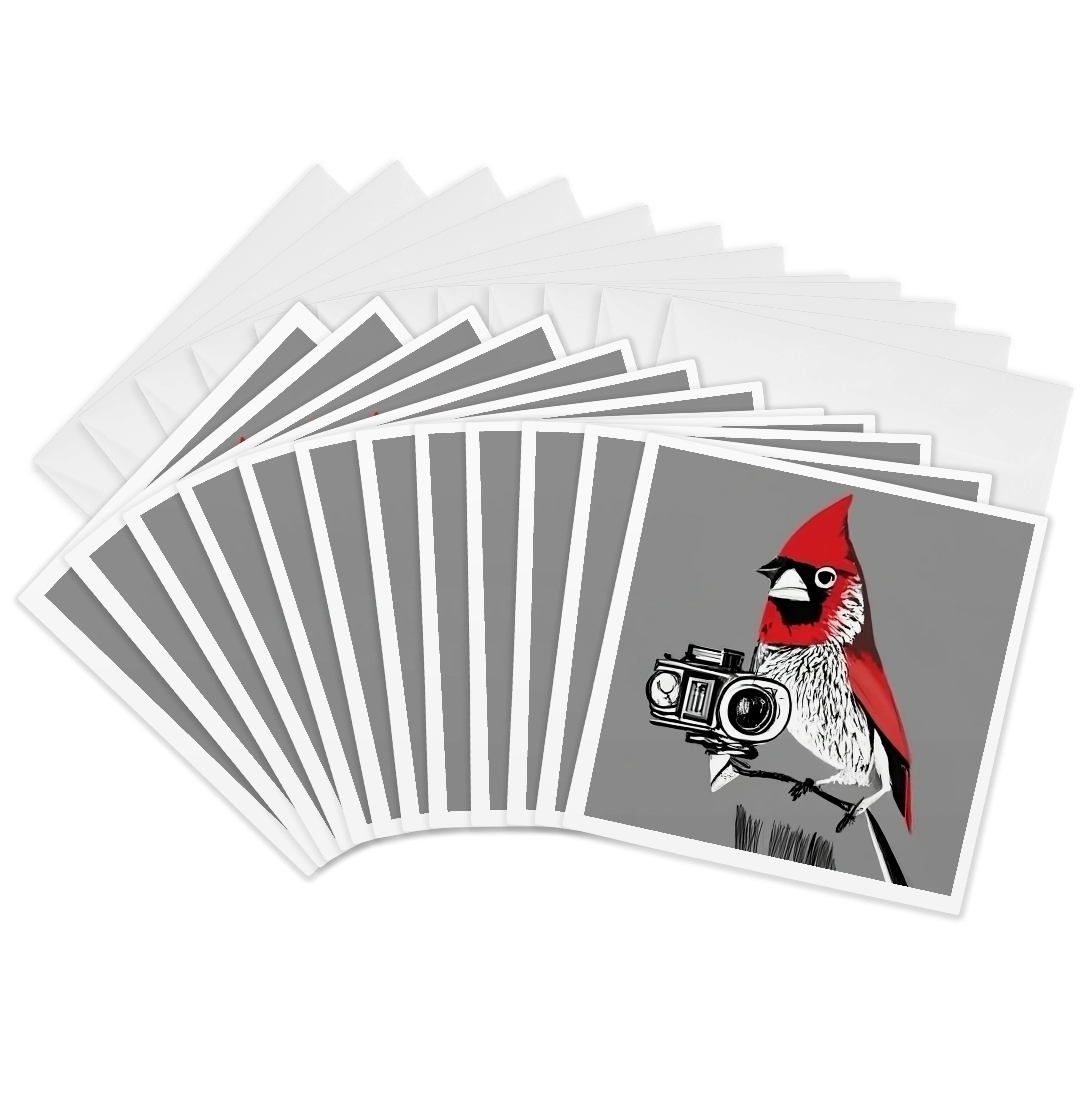 3drose, Cute Funny Red Cardinal Bird Photographer with Camera ...