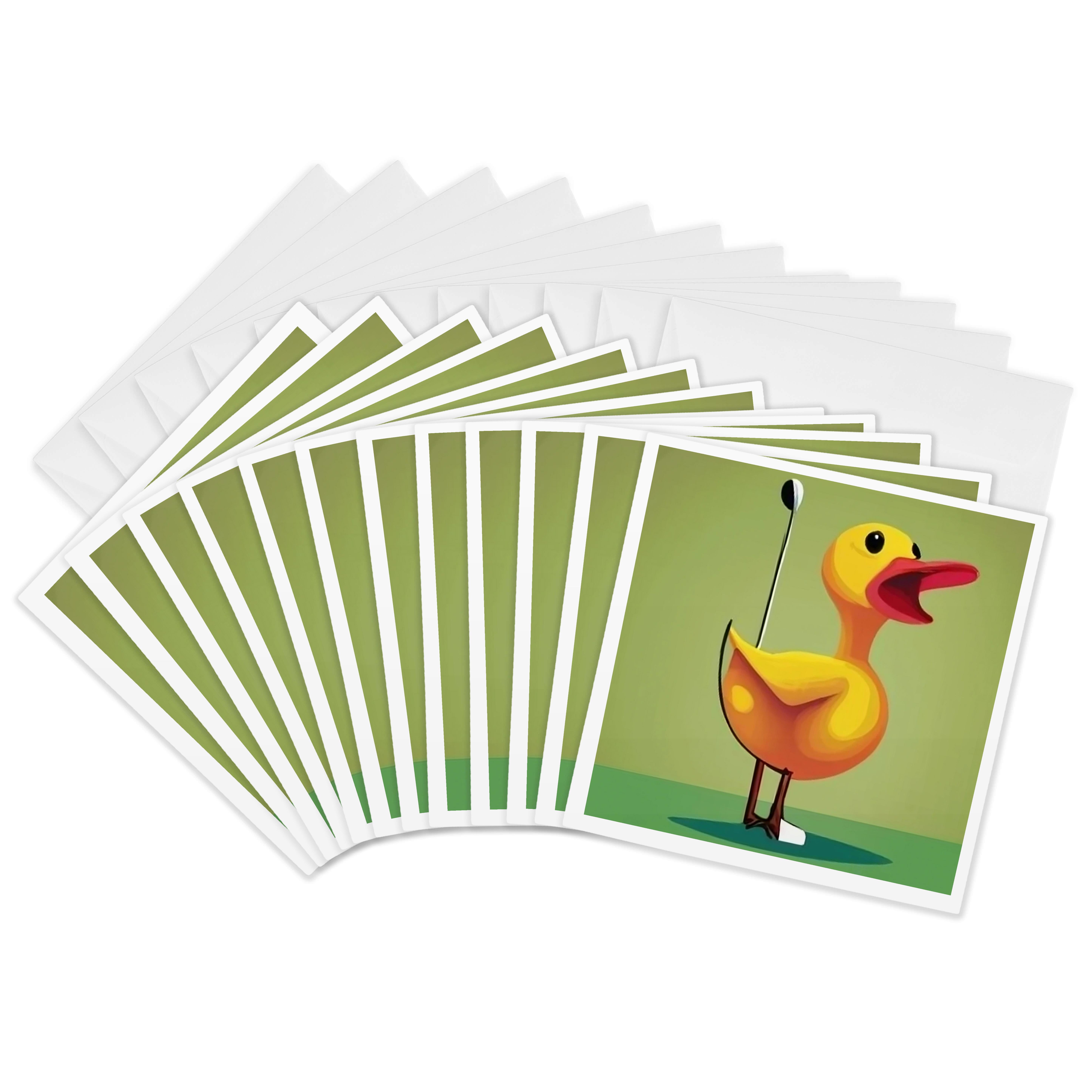 3drose, Cute Funny Yellow Duck Playing Golf Golfers Sports Golfing ...