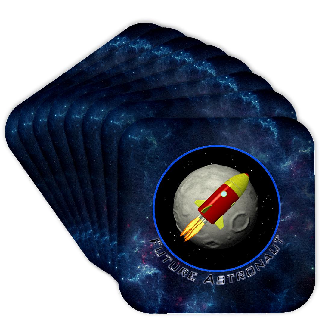 3drose, Cute Future Astronaut with Rocket in Outer Space., Set of 8 ...