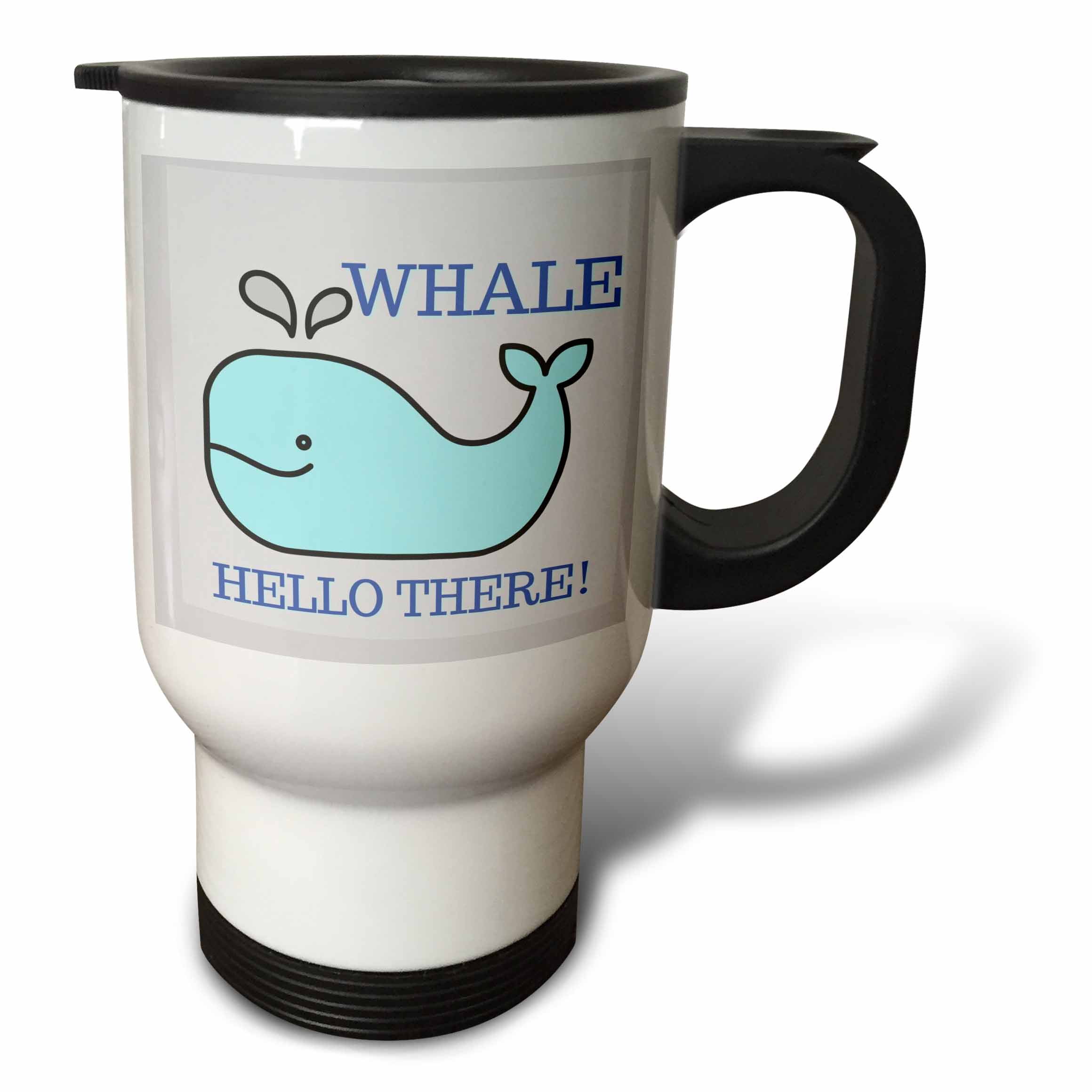 3drose, Cute Image of Whale with Text of Whale Hello There, 14oz ...
